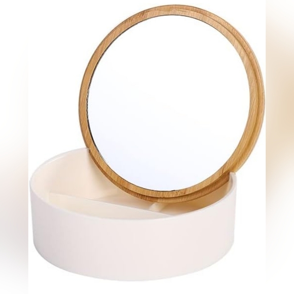 Jewelry | Yeake Desk Small Mirror With Table Top Storage | Poshmark
